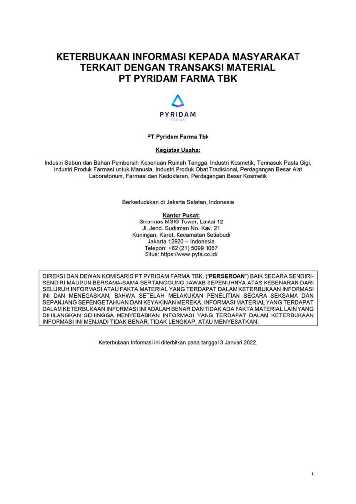 Information Disclosure of Material Transactions for Capital Increase of ...
